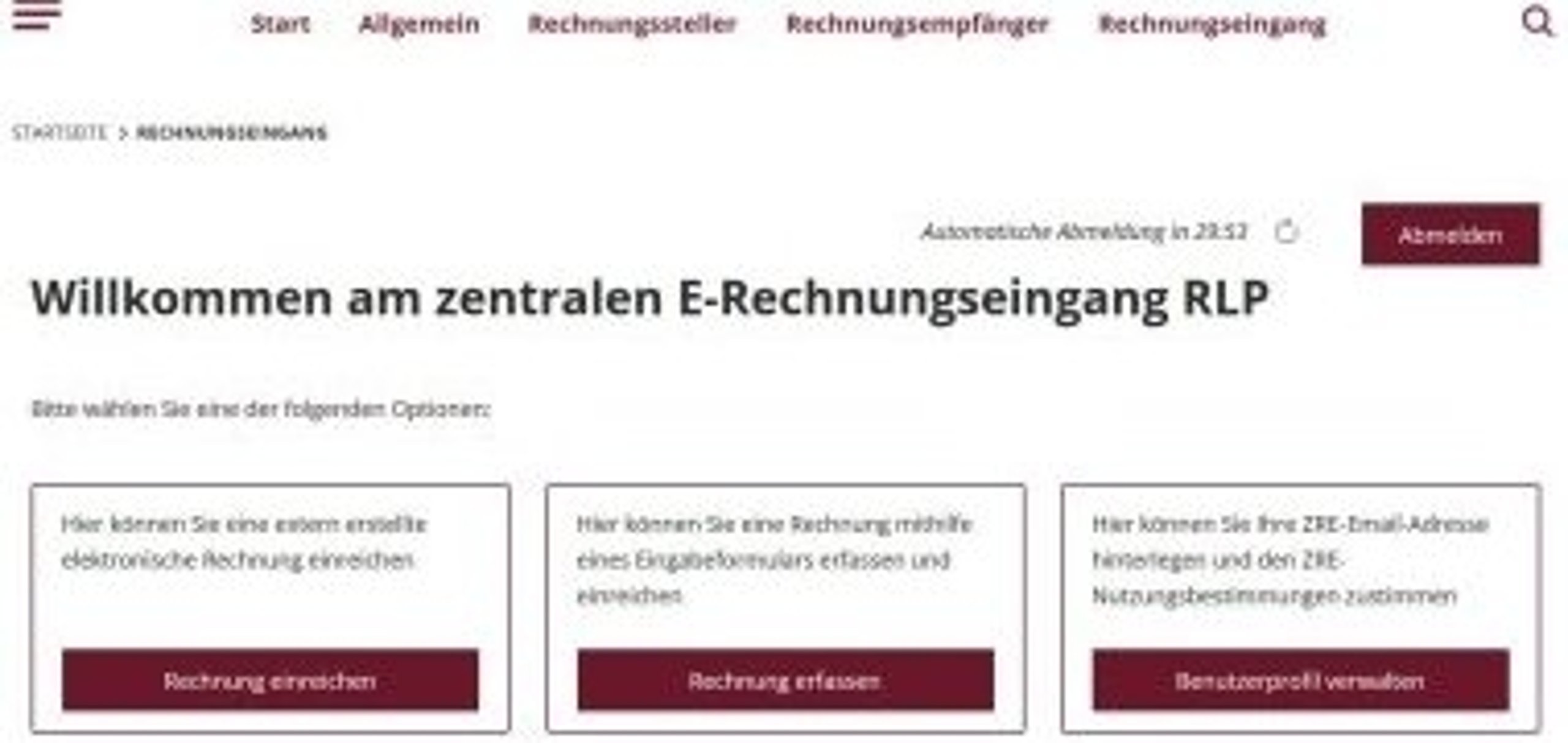 Wie erzeuge ich mit dem ZRE-Portal eine E-Rechnung? | Enkenbach Alsenborn